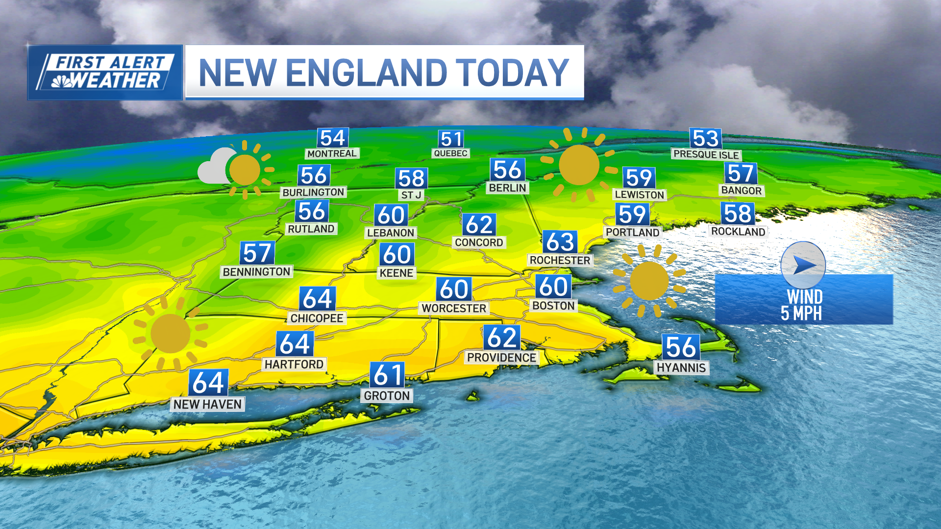 Boston, MA weather forecast: Cool and dry – NBC Boston