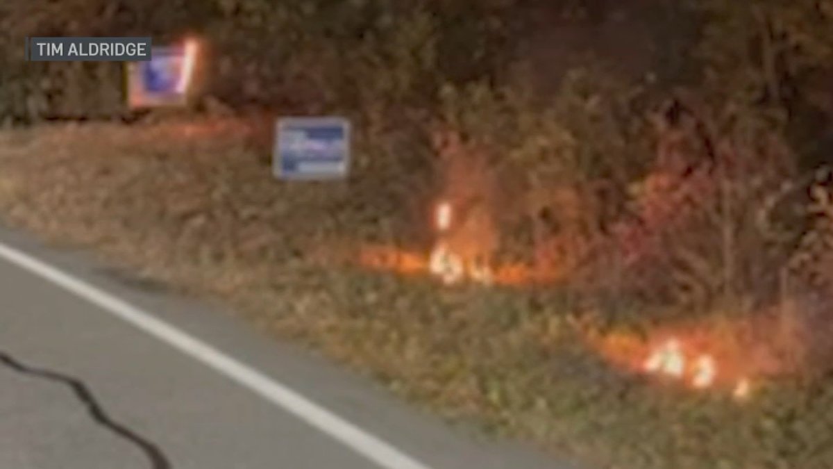 Sterling, Mass. political signs set on fire – NBC Boston