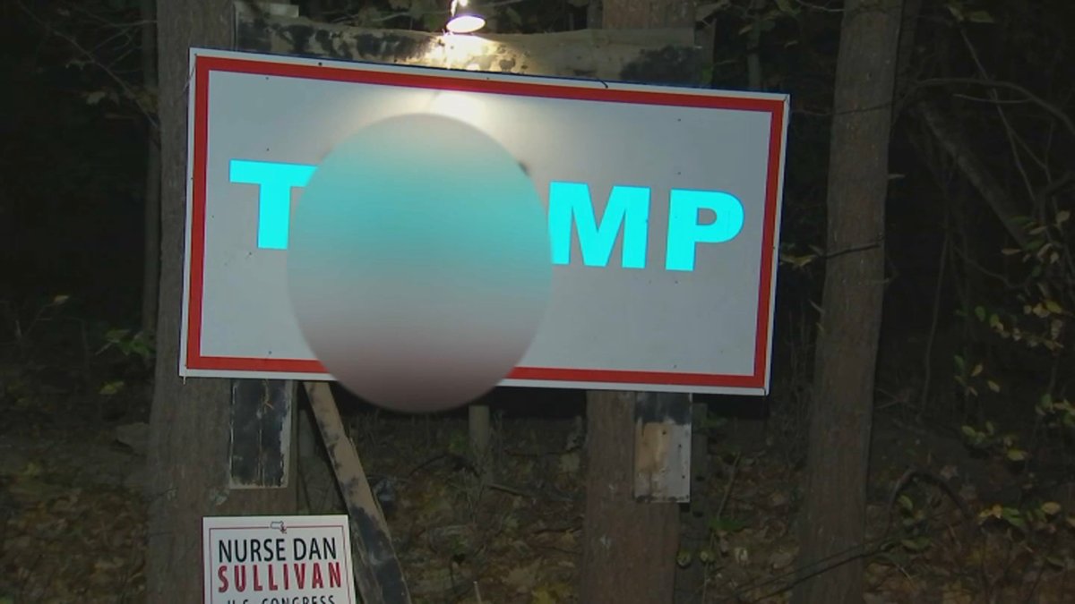 Cohasset, MA Trump sign swastika vandalism arrest – NBC Boston