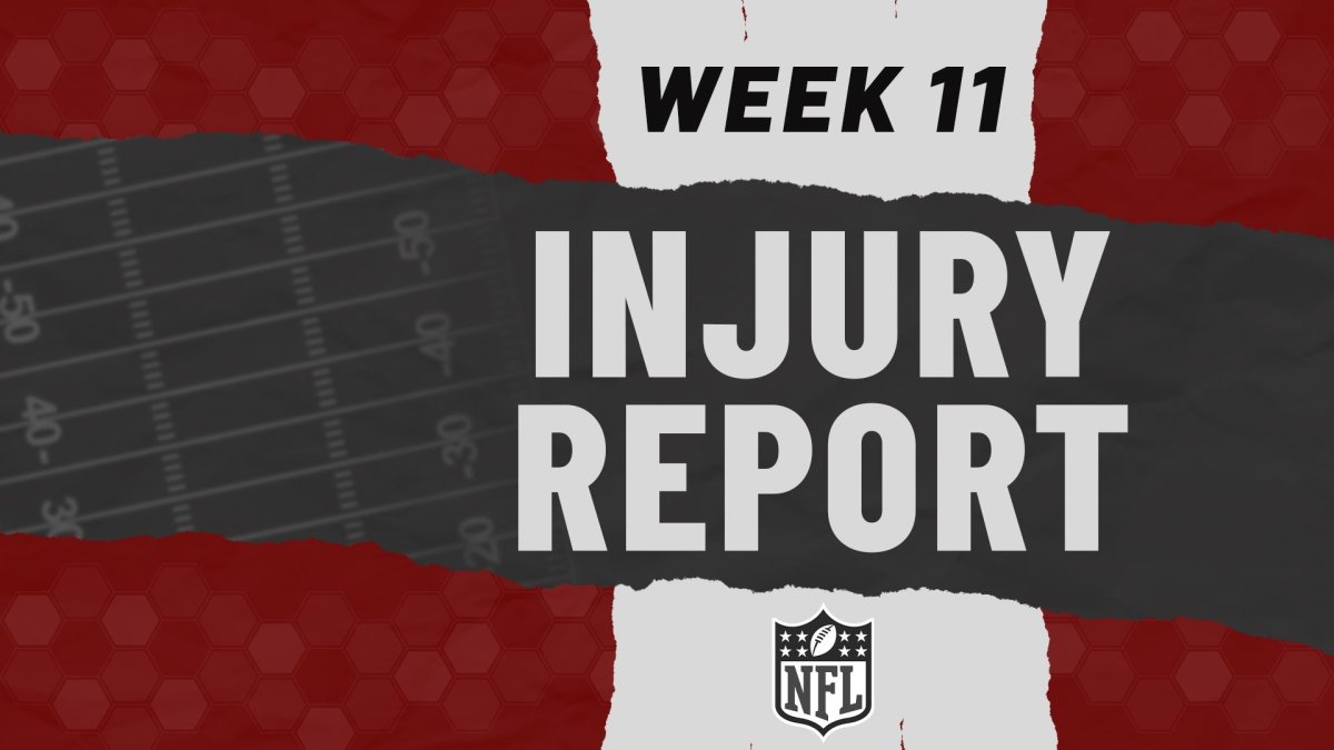 NFL Week 11 injury report, status updates – NBC Boston NFL Week 11 injury report, status updates – NBC Boston