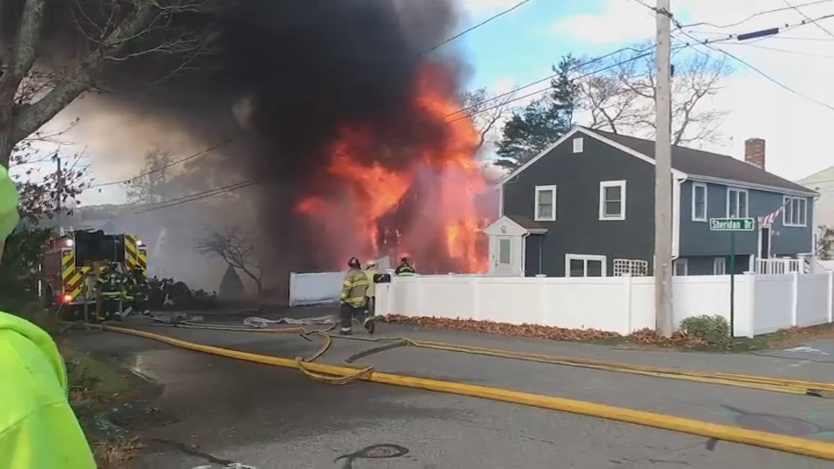 Marshfield house fire spreads quickly in dry conditions – NBC Boston