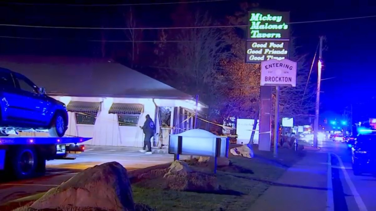 Brockton MA Mickey Malone’s car into restaurant – NBC Boston