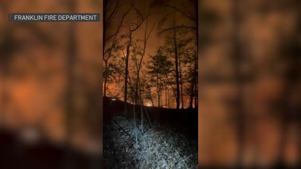 Franklin MA brush fire Sunday – NBC Boston