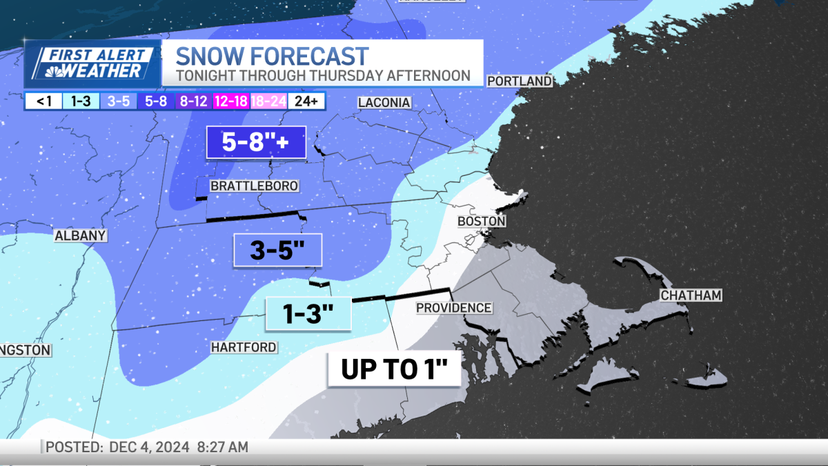 How much will it snow in Mass., NH? Updated snowfall totals, radar ...