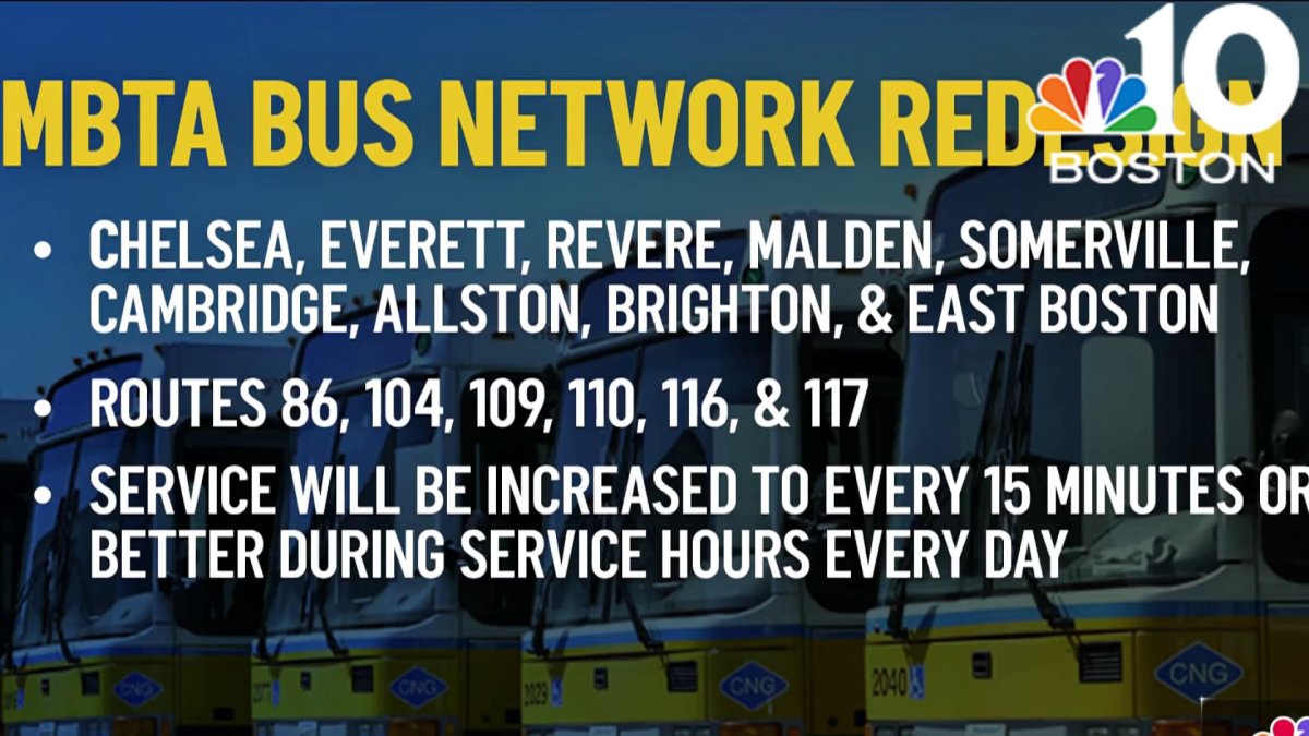 MBTA bus network redesign put to the test on Monday – NBC Boston
