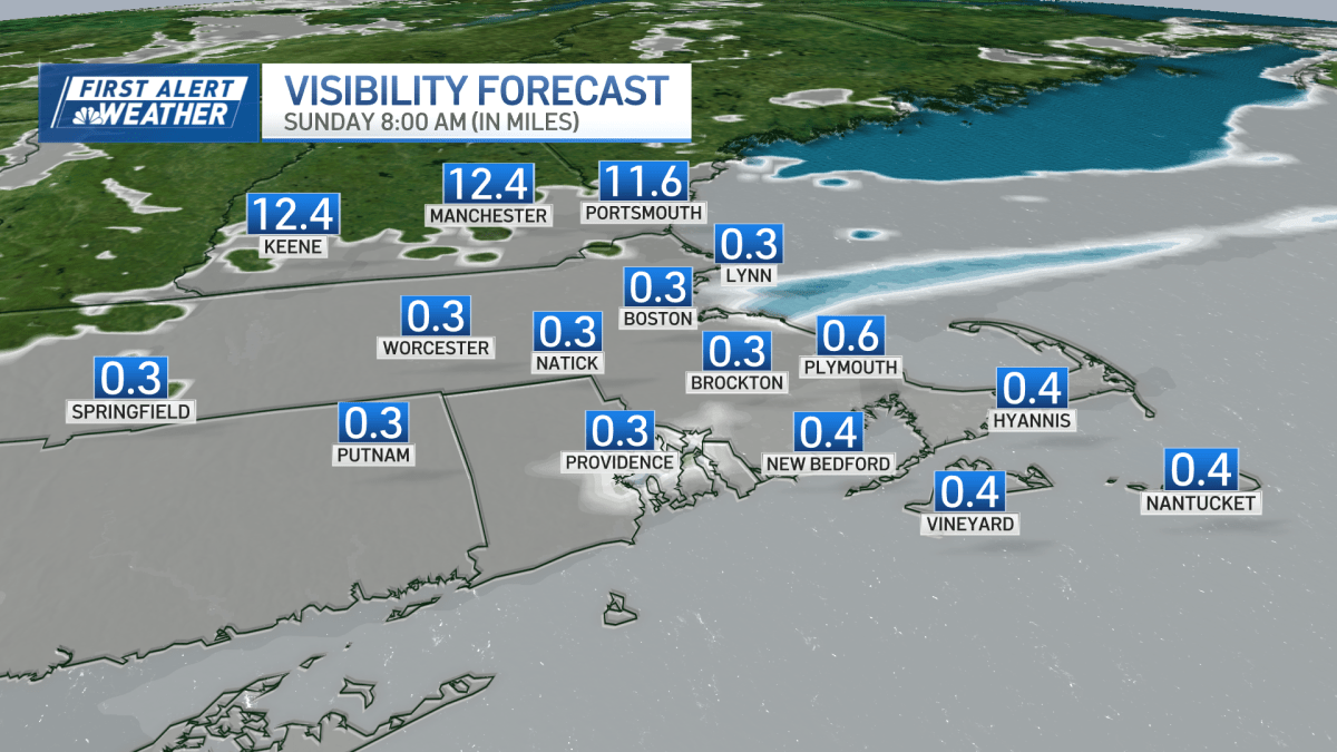 Boston, MA rain forecast: Foggy Sunday morning before warmup in the ...