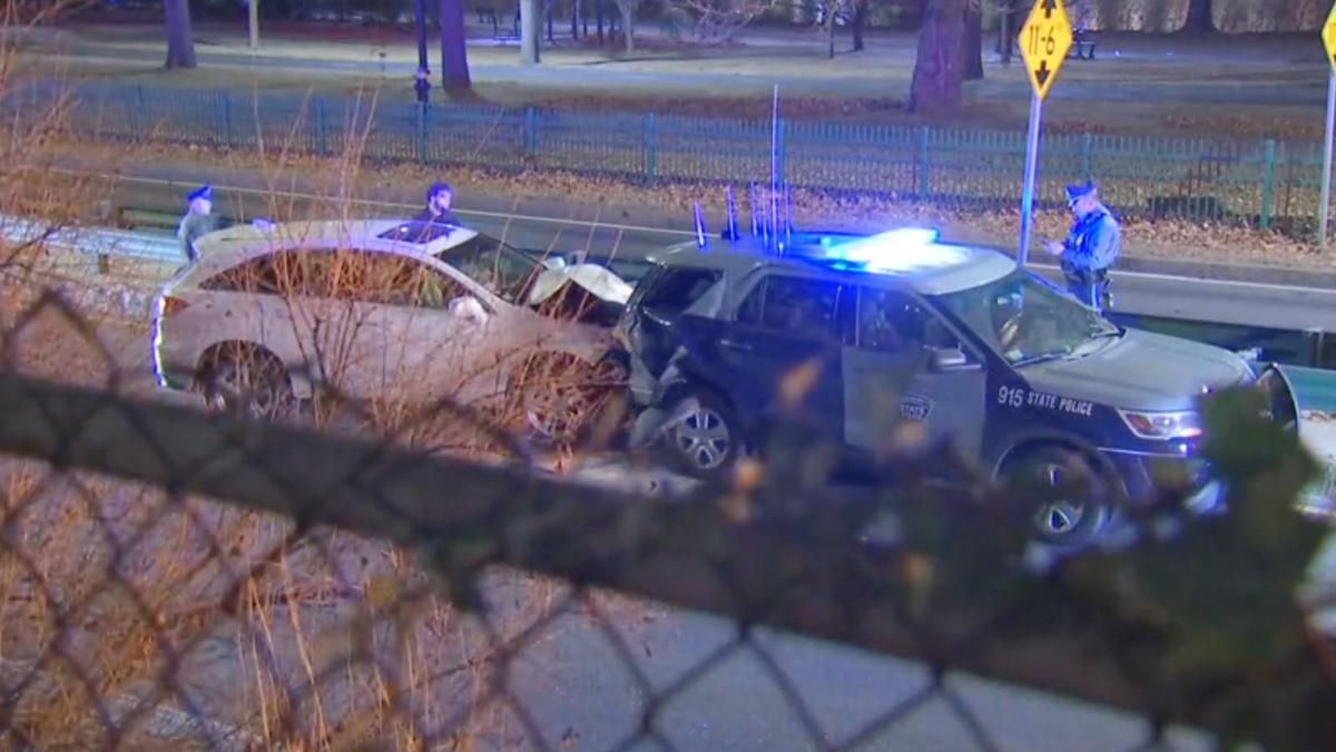 Storrow Drive police cruiser rear ended overnight – NBC Boston