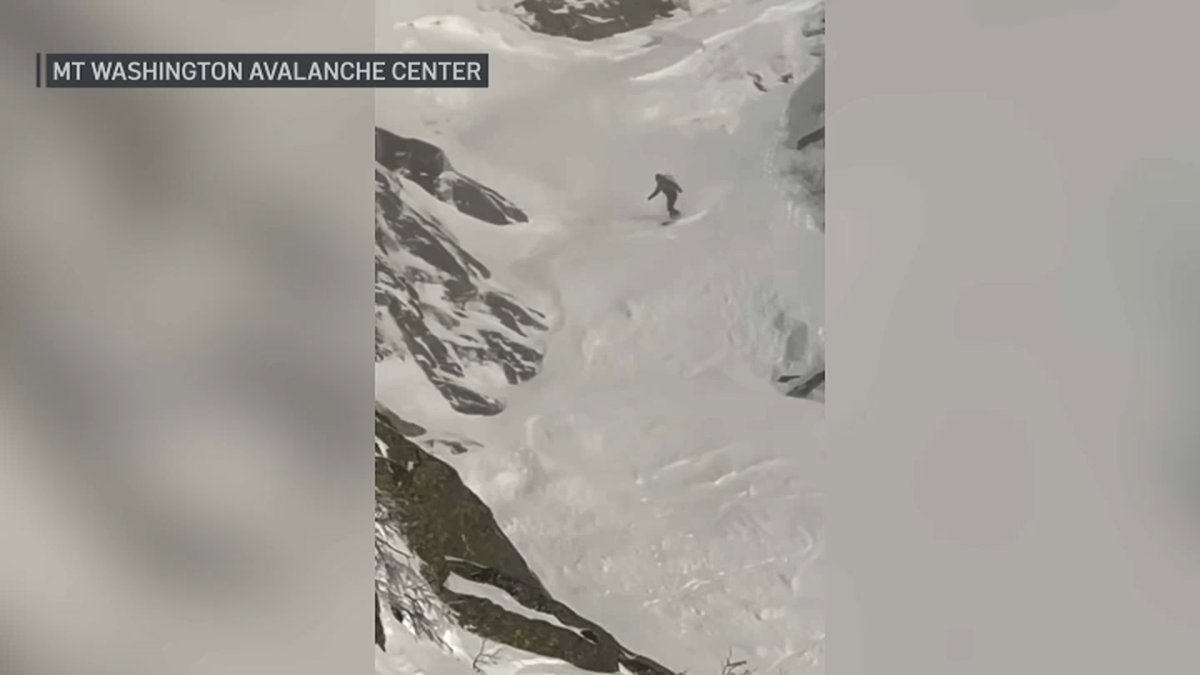 Mount Washington avalanche video: NH snowboarder escapes – NBC Boston