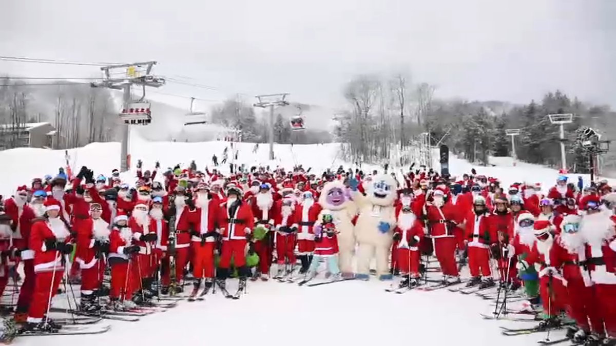 Santa Sunday at Sunday River draws over 300 participants – NBC Boston