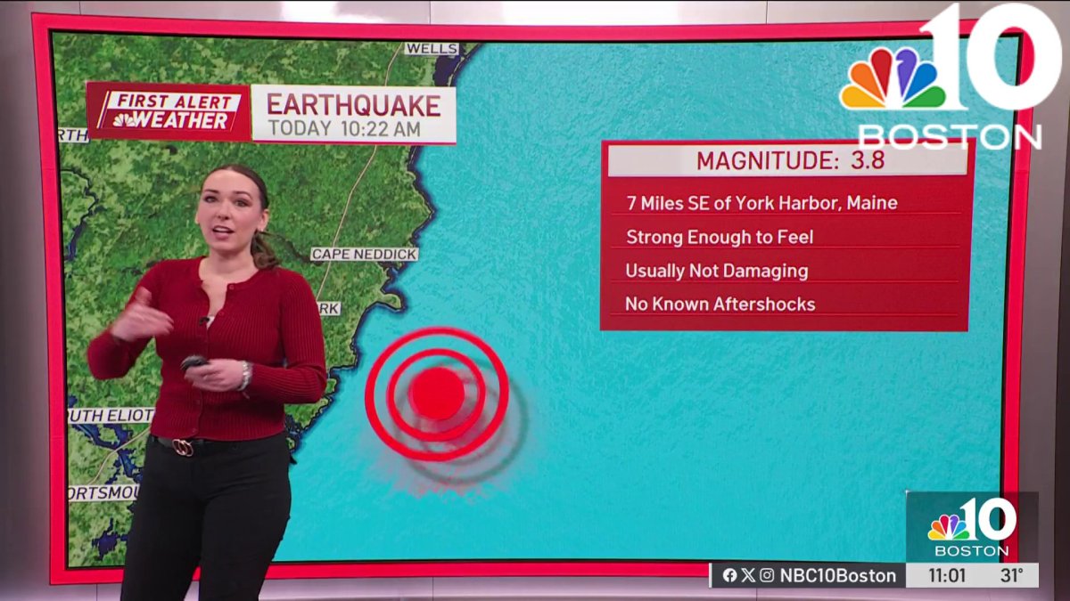 Earthquake felt across New England on Monday – NBC Boston