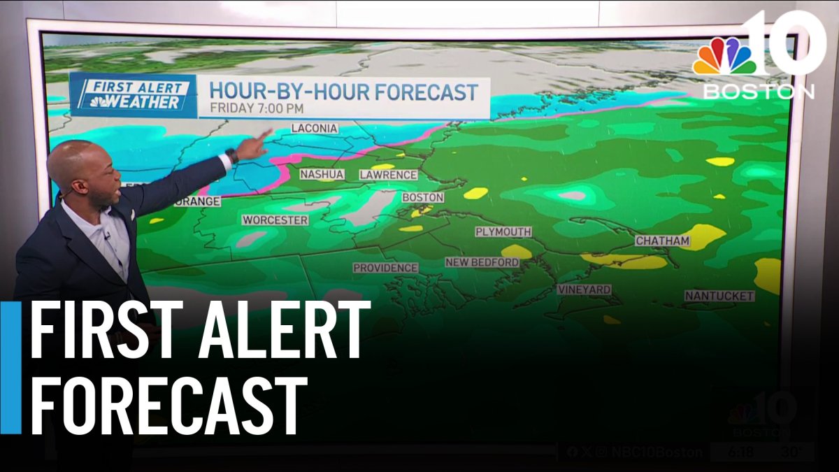 Warm but wet Friday, then a cooldown for the weekend – NBC Boston