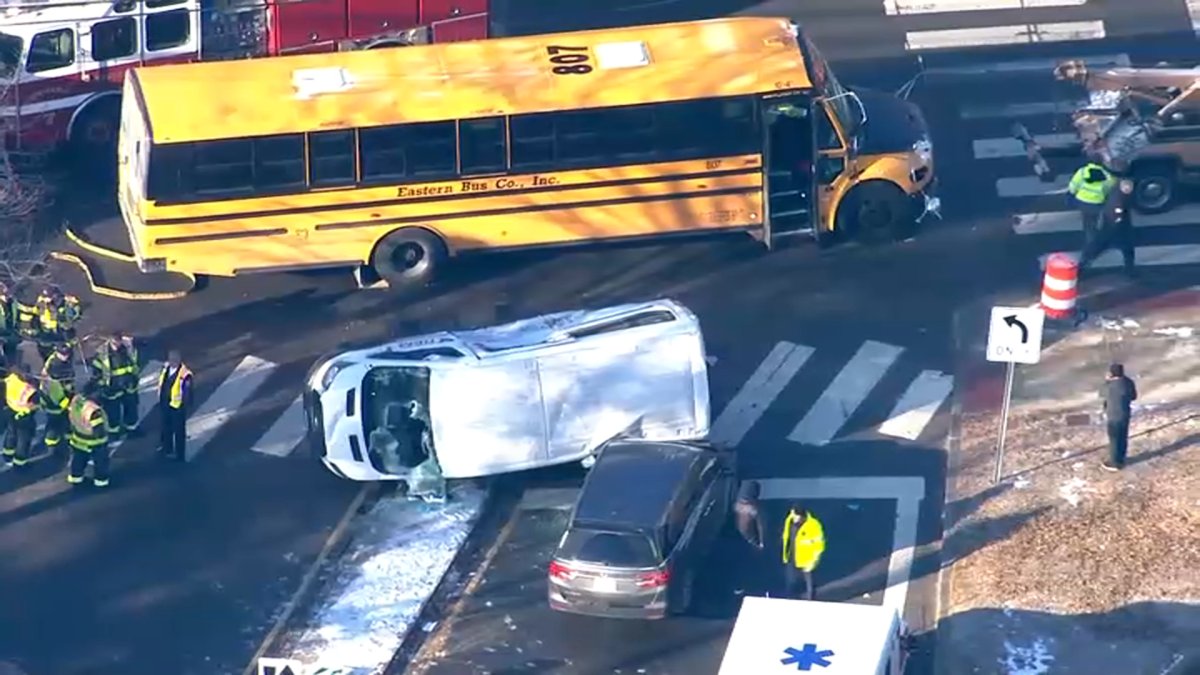 Waltham, Mass. school bus crash; Six students, 1 adult injured – NBC Boston