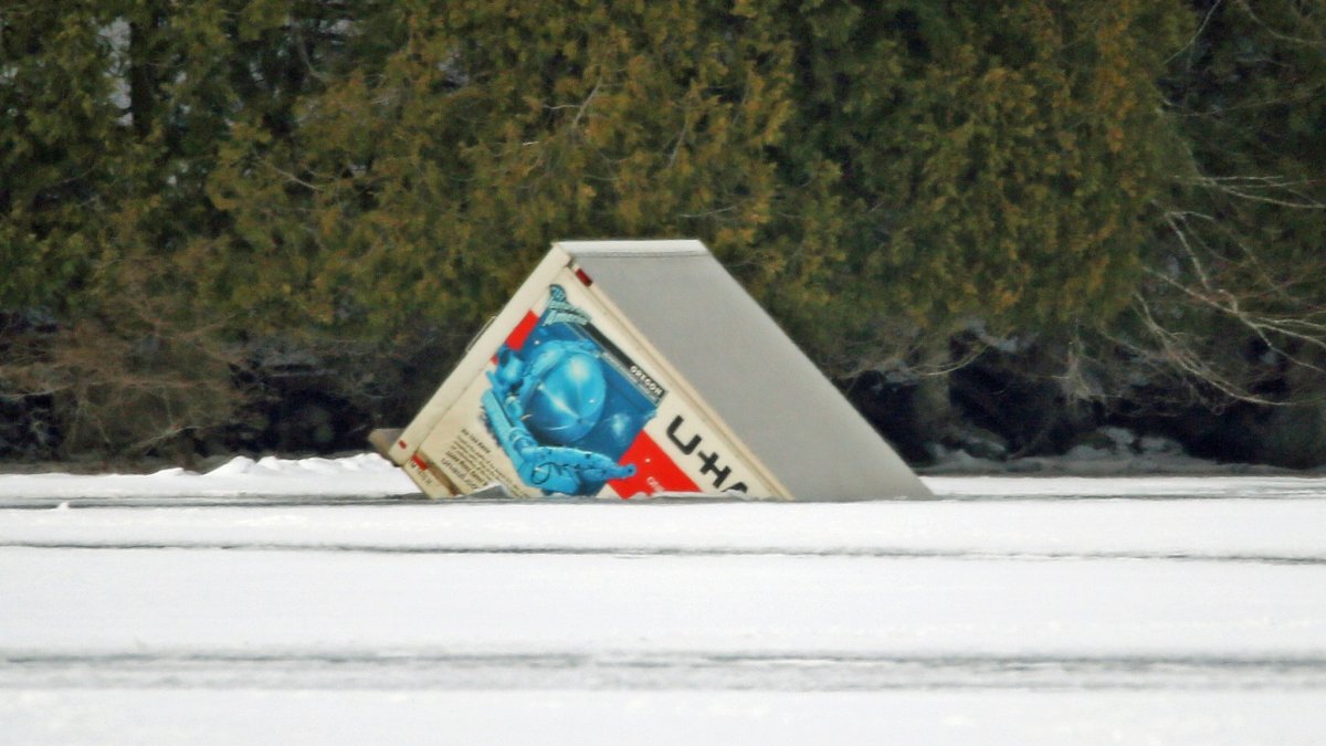 Mount Desert Maine Echo Lake U-Haul truck crashes through ice – NBC Boston