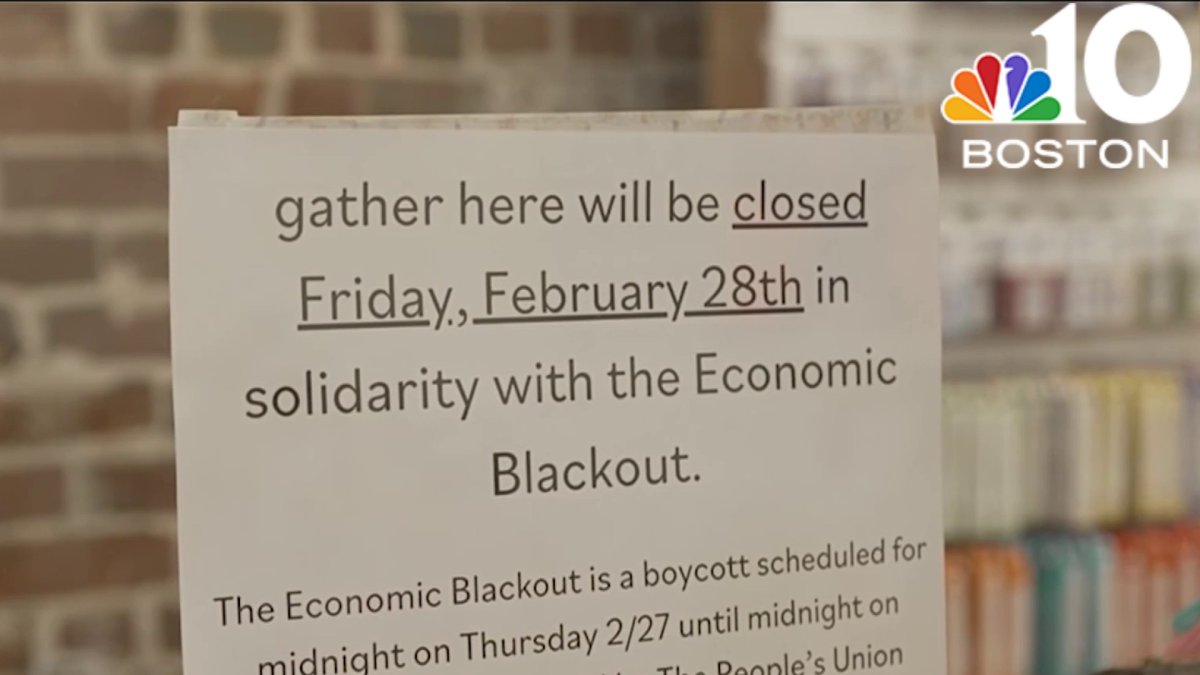Economic blackout urges consumers to avoid purchases – NBC Boston
