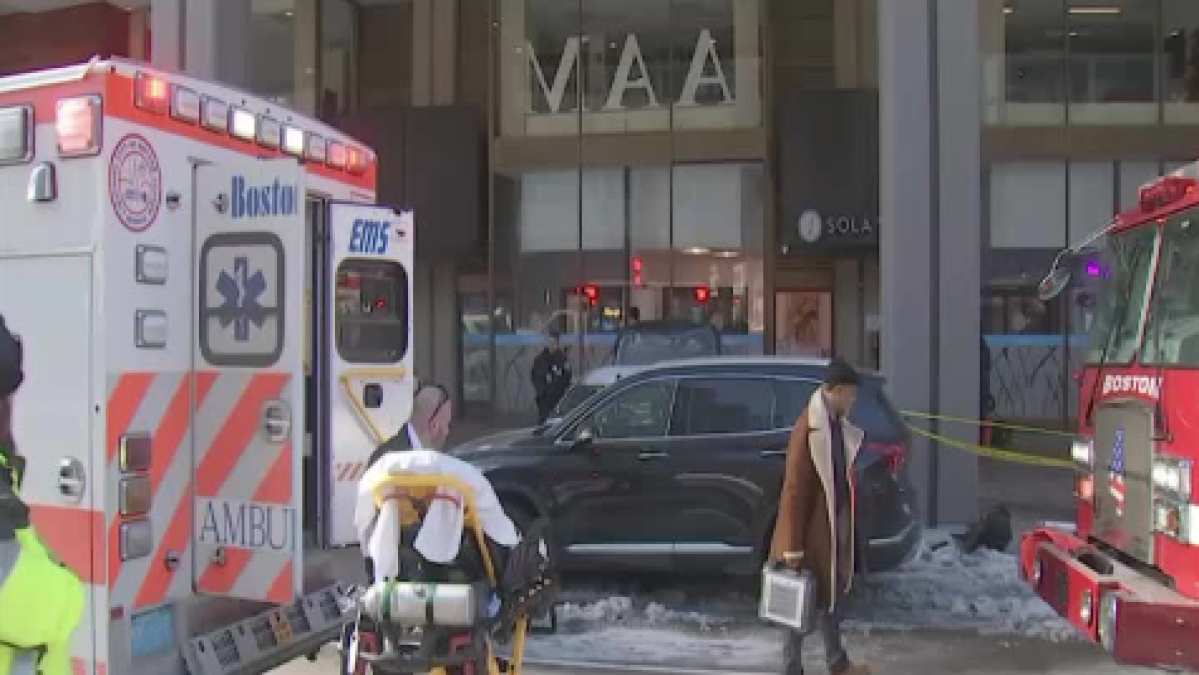 Car crashes into building in Boston – NBC Boston