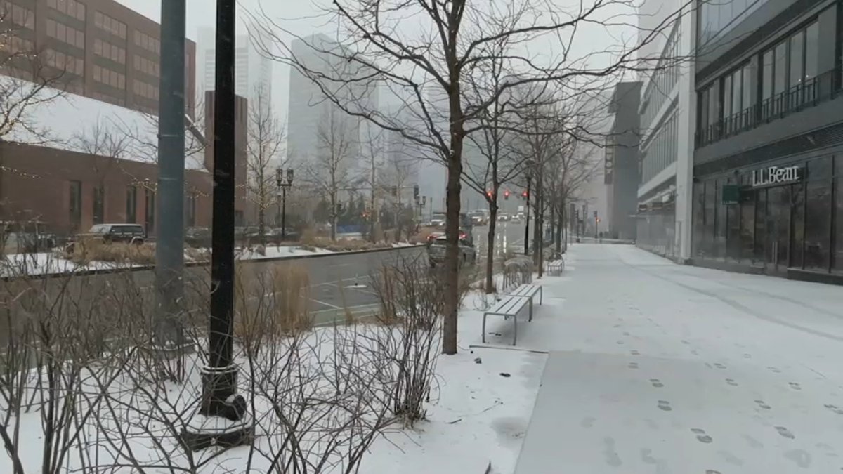 Snowy scenes from Boston’s Seaport District – NBC Boston