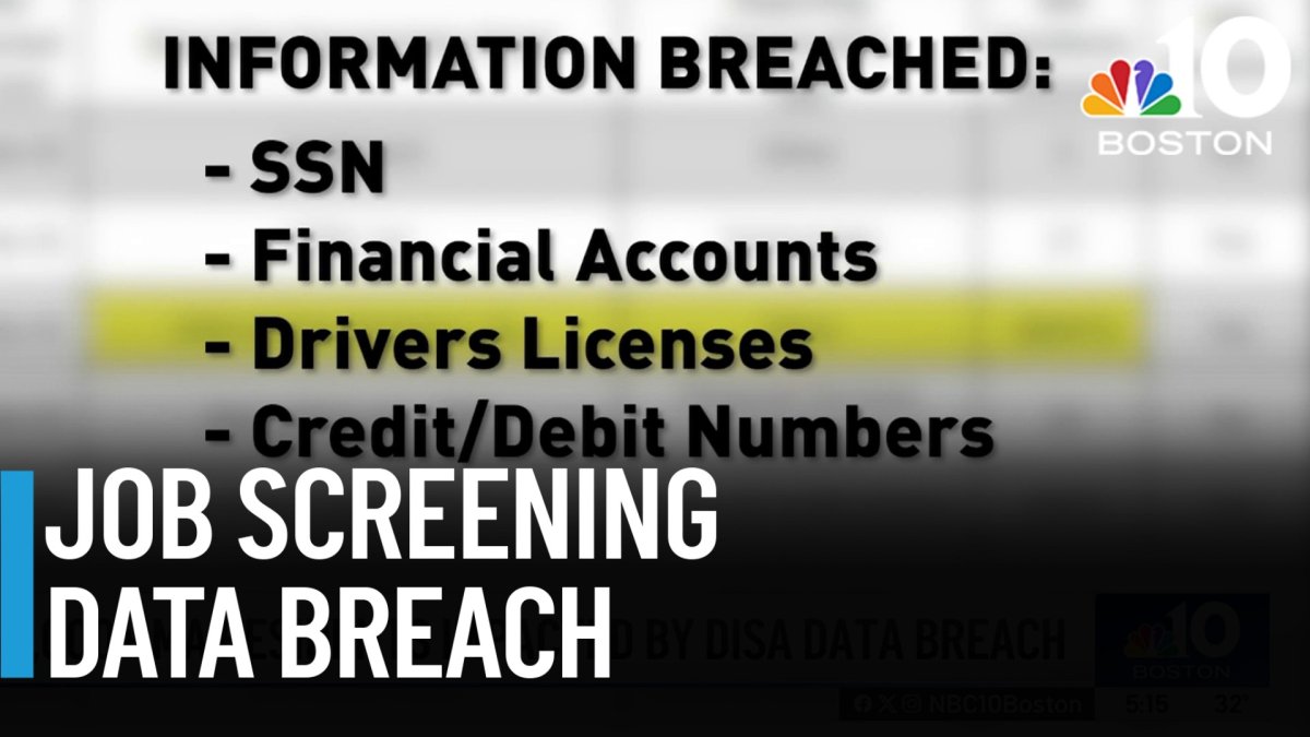 DISA data breach impacts hundreds of thousands in Mass. – NBC Boston