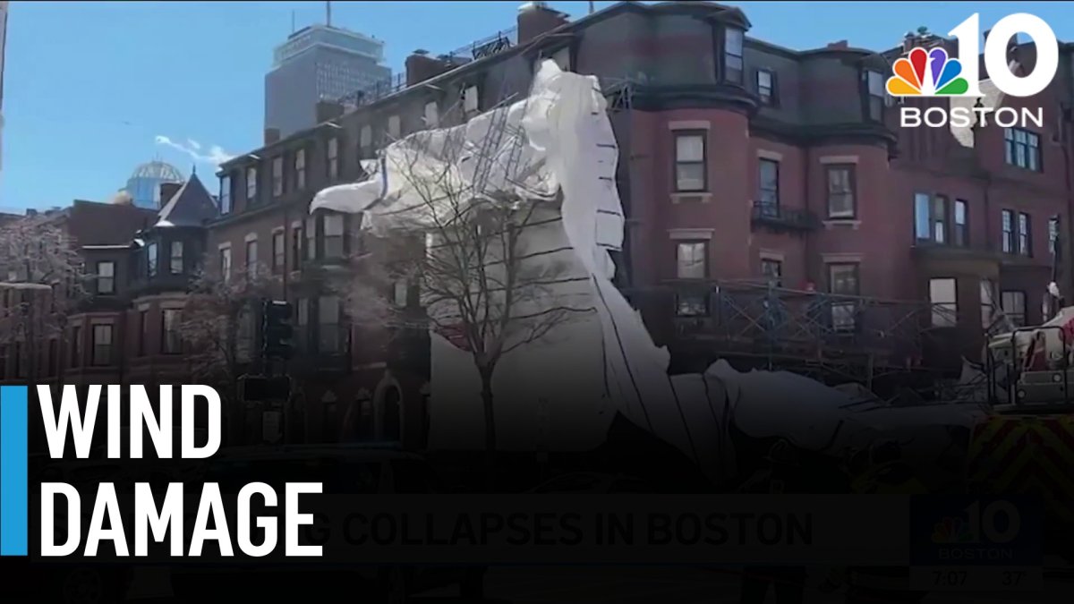 Scaffolding collapses in Boston as heavy wind hammers region – NBC Boston