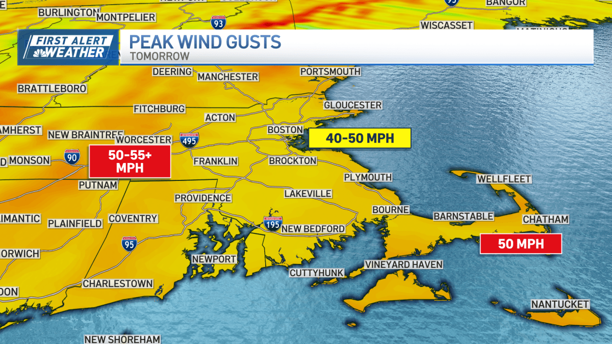 How windy is it in Boston? Weekend forecast for MA, NH – NBC Boston