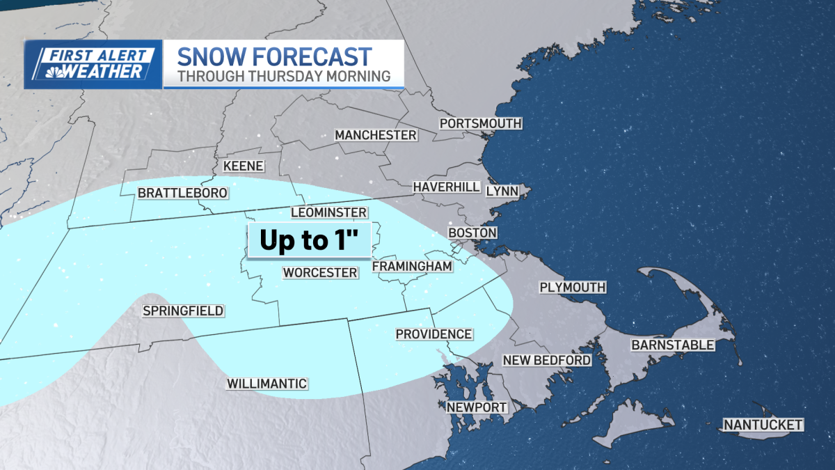 Boston MA area snow forecast tonight – NBC Boston