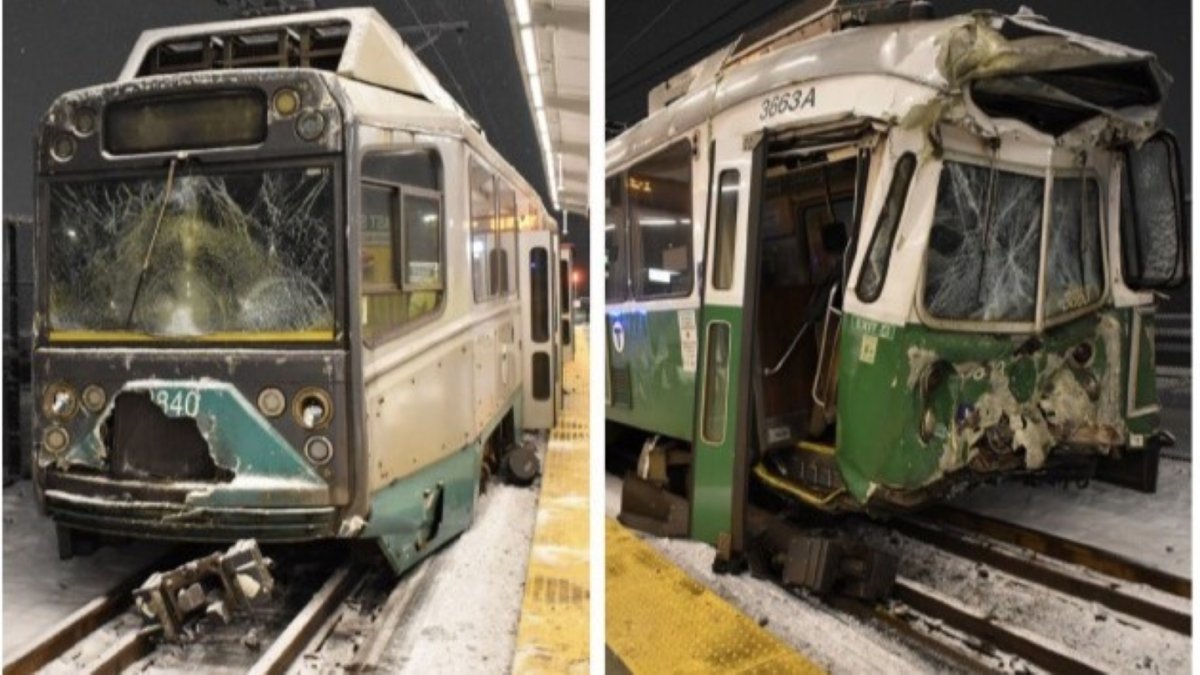 Somerville, MA MBTA Green Line train crash update: Stop signal passed ...