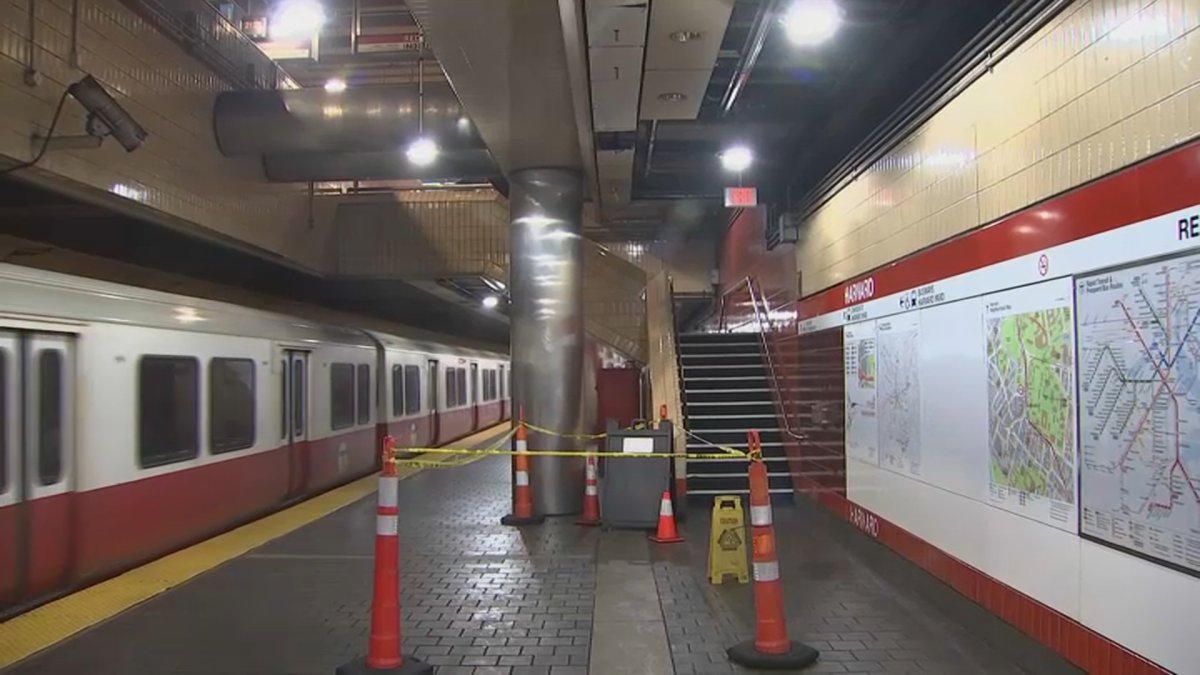 MBTA Harvard Station ceiling panel falls, no injuries reported – NBC Boston
