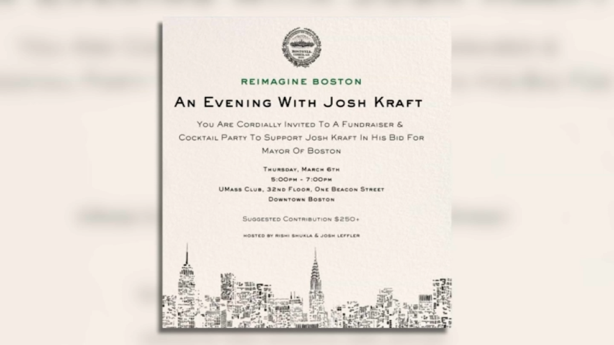NYC skyline on Boston mayor candidate Josh Kraft fundraiser invite ...
