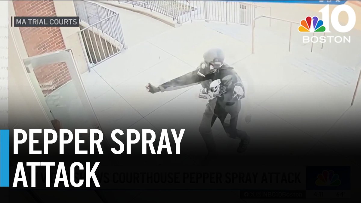 Video shows pepper spray attack at Woburn courthouse – NBC Boston