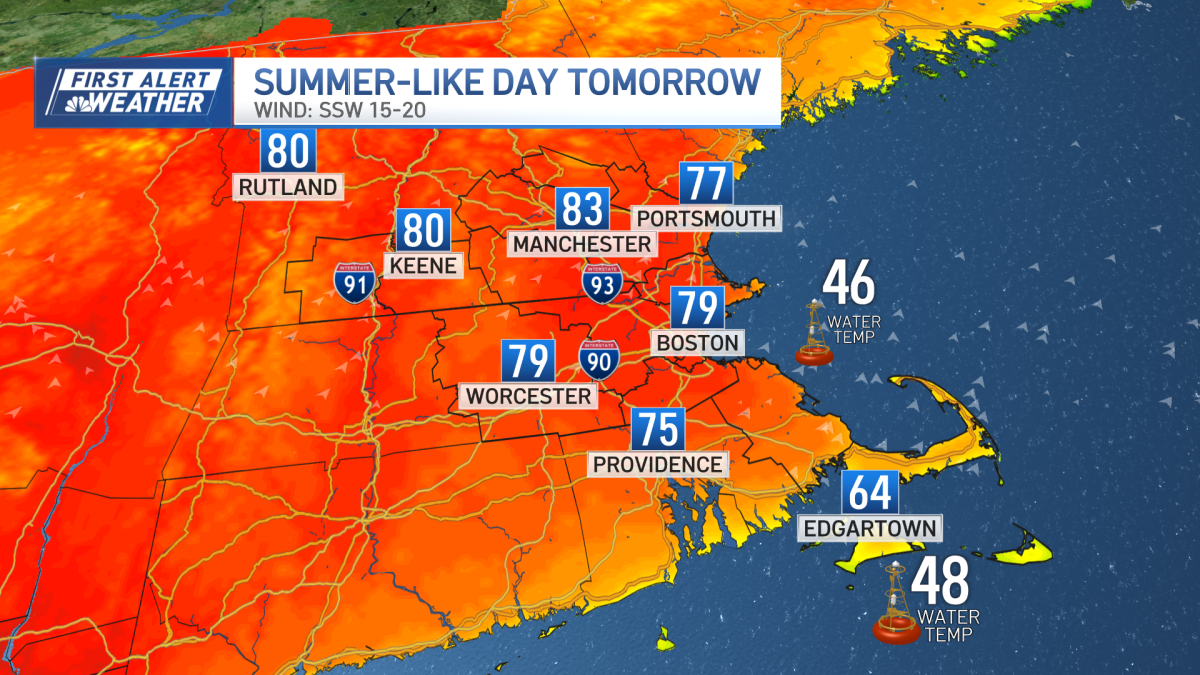 Boston weather forecast: Summerlike warmth ahead – NBC Boston