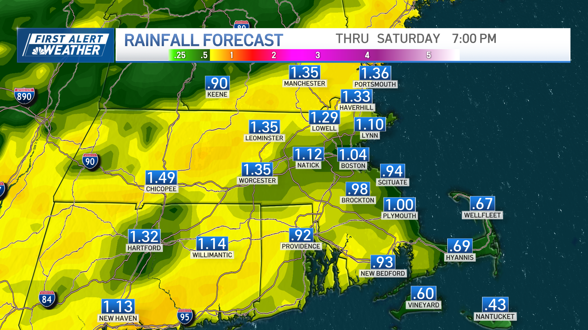Boston, Massachusetts weather forecast, when will it rain? – NBC Boston