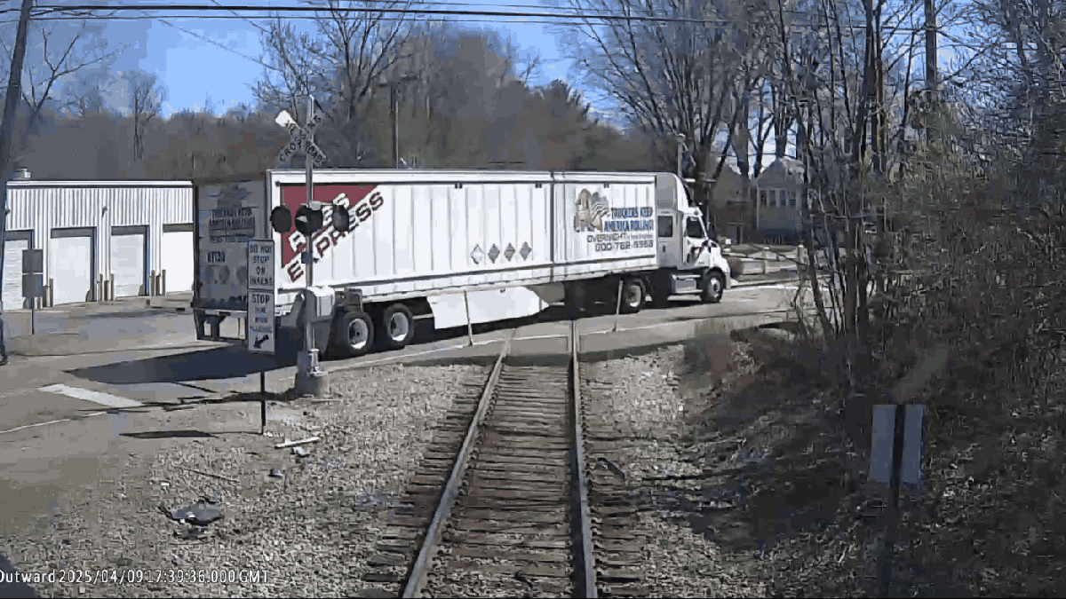 New Video of MBTA train hitting truck in Canton, Mass. – NBC Boston