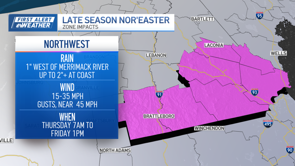 Boston nor’ester timing and impacts – NBC Boston