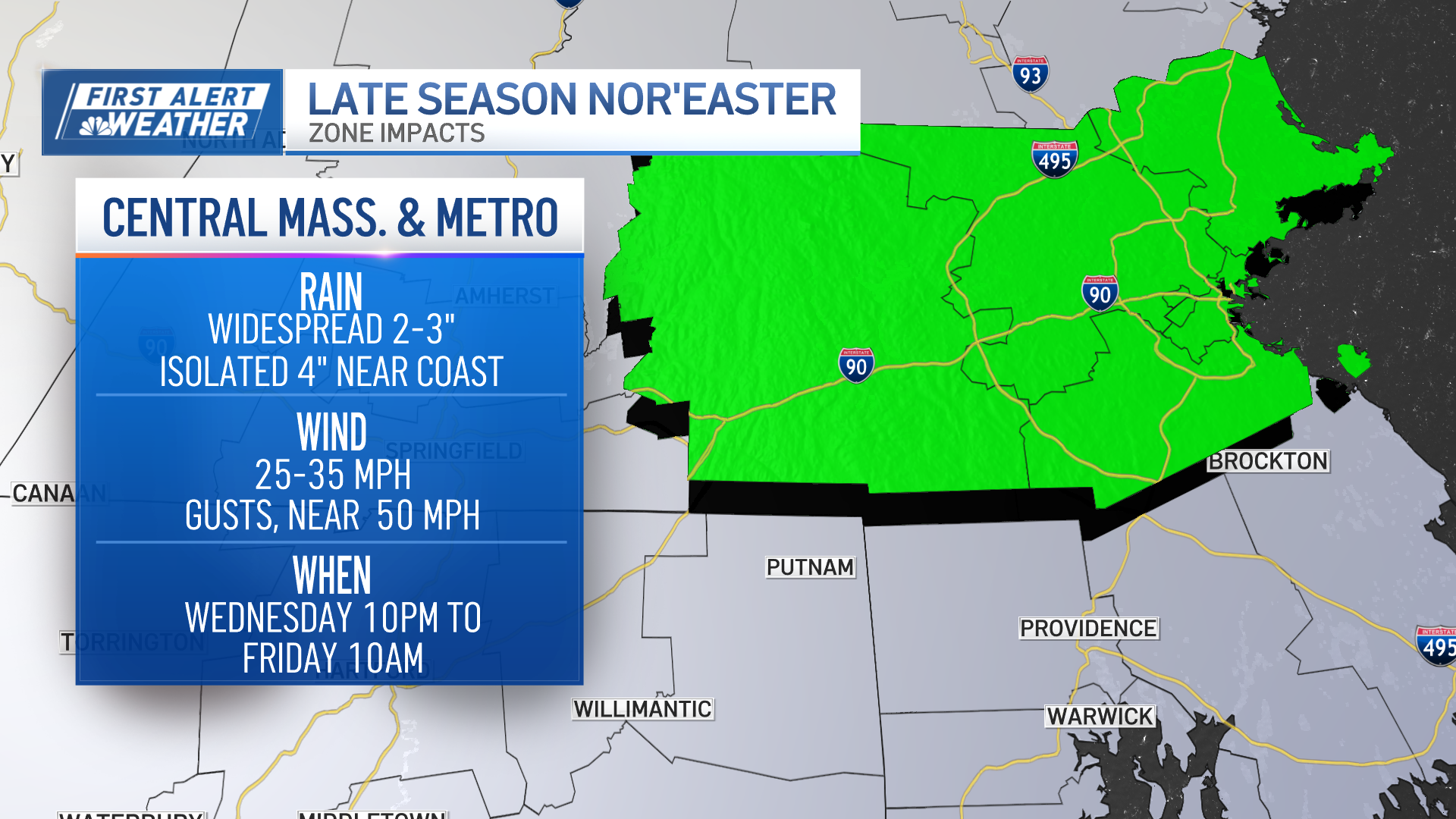 Boston nor’ester timing and impacts – NBC Boston