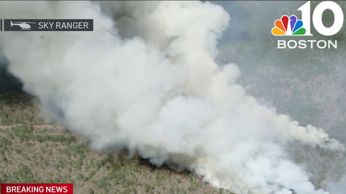 Large brush fire burning near Cape Cod military base – NBC Boston