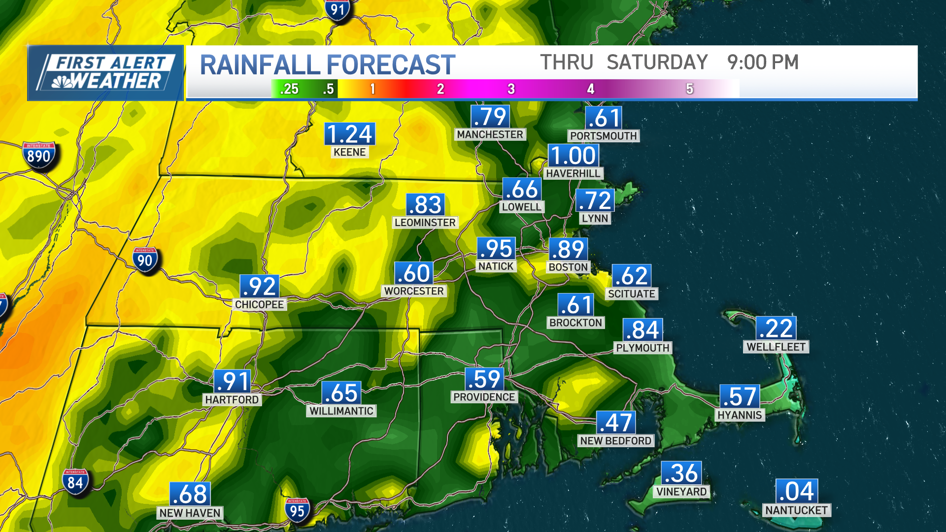 Boston weather, Massachusetts forecast does it rain Saturday – NBC Boston