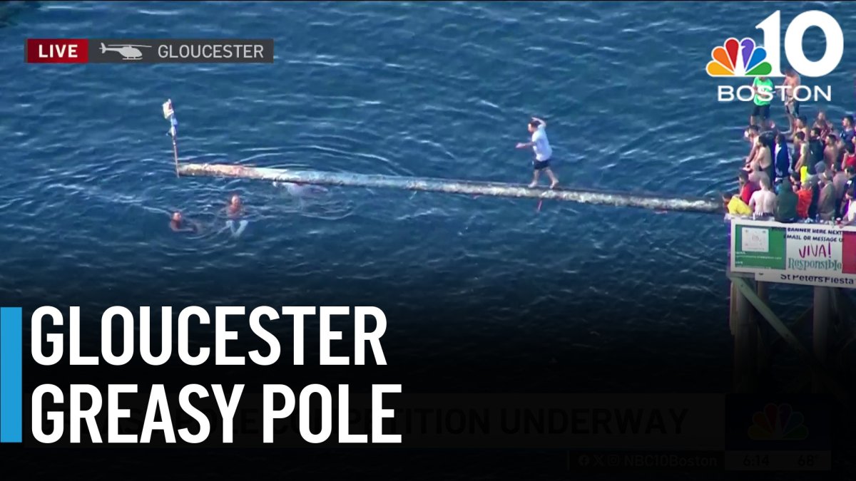 Annual greasy pole competition underway in Gloucester – NBC Boston