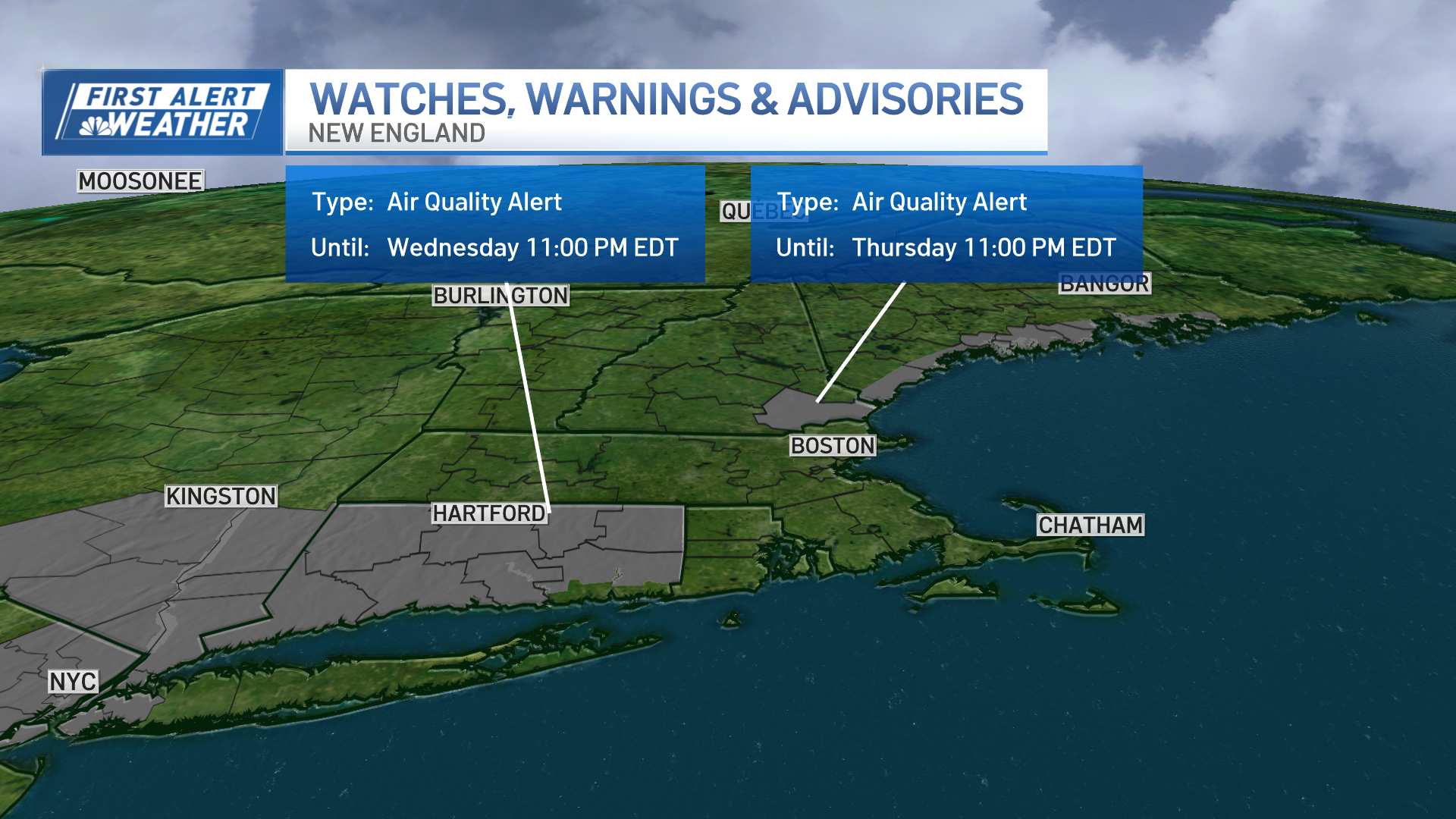 Wildfire smoke in Massachusetts, NH impacting air quality – NBC Boston