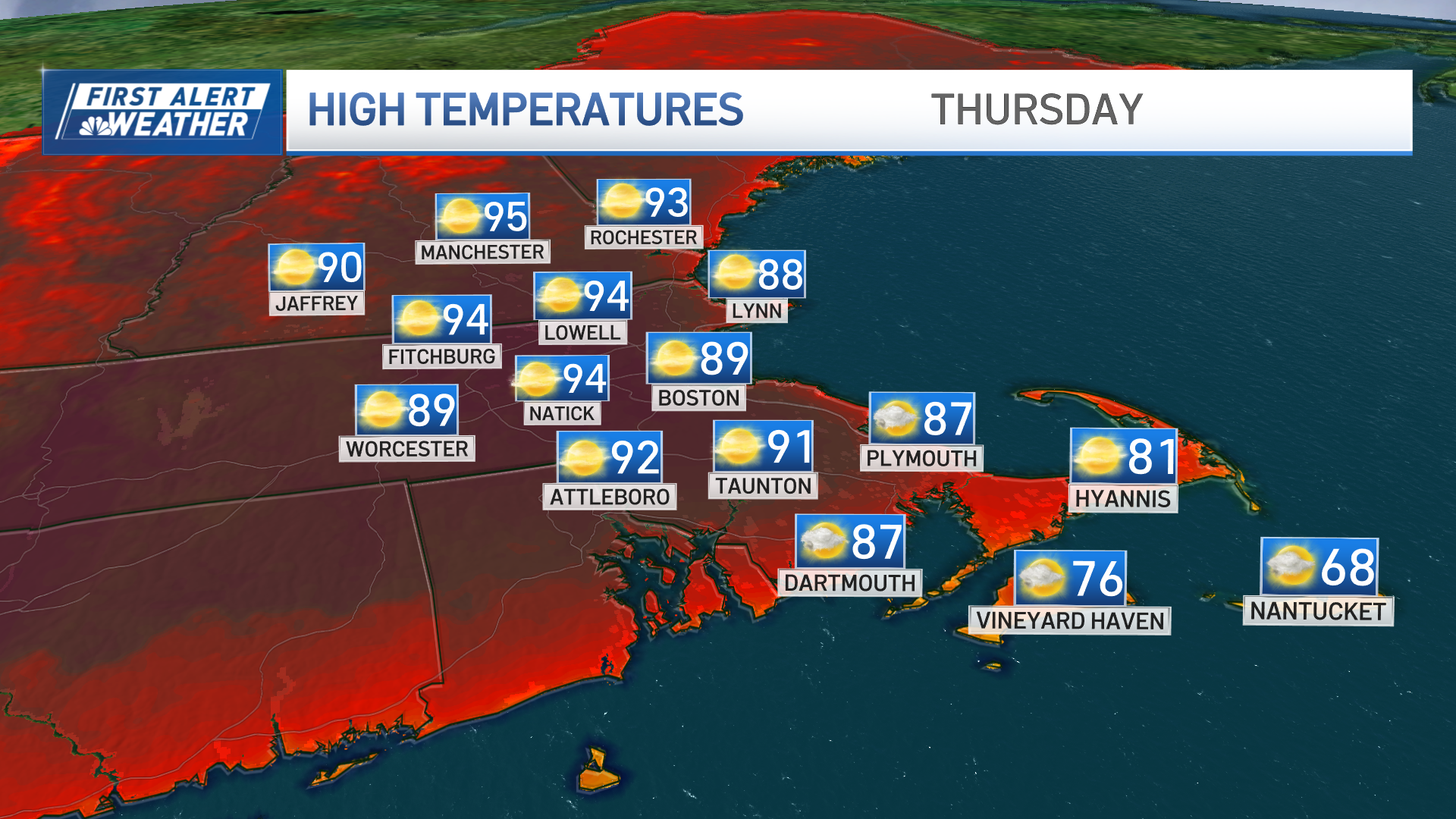 Wildfire smoke in Boston, across Mass. as heat continues – NBC Boston