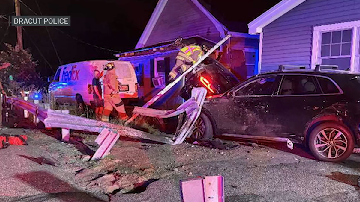 Dracut MA car into home on Tyngsborough Road – NBC Boston