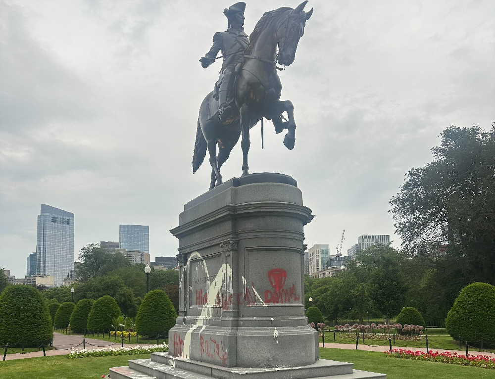 Boston Public Garden George Washington statue vandalized – NBC Boston