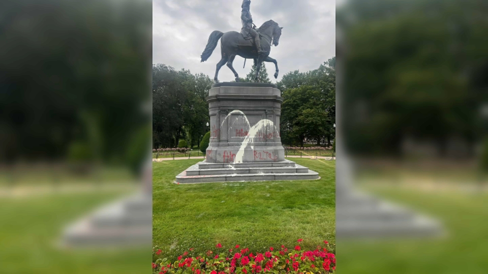 Boston Public Garden George Washington statue vandalized – NBC Boston