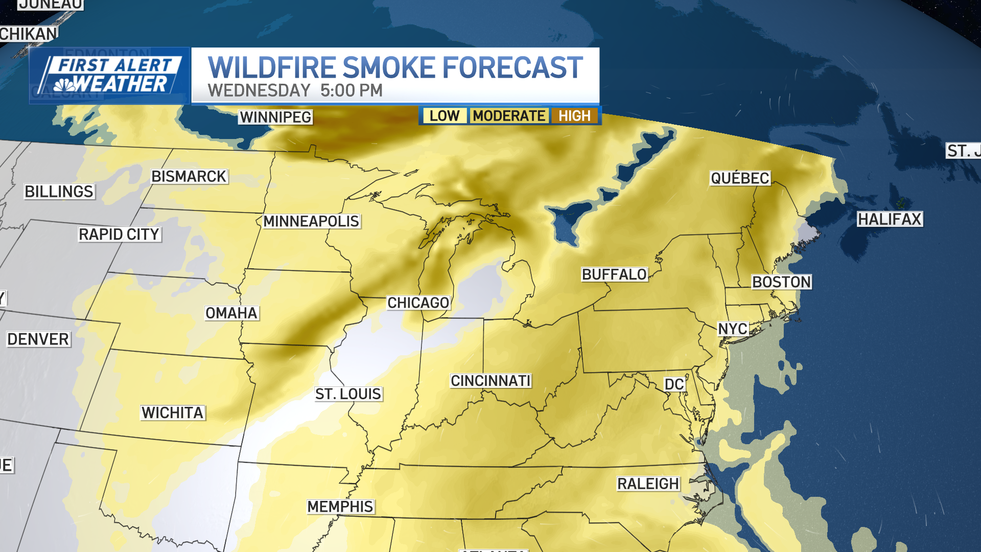 Wildfire smoke in Massachusetts, NH impacting air quality – NBC Boston