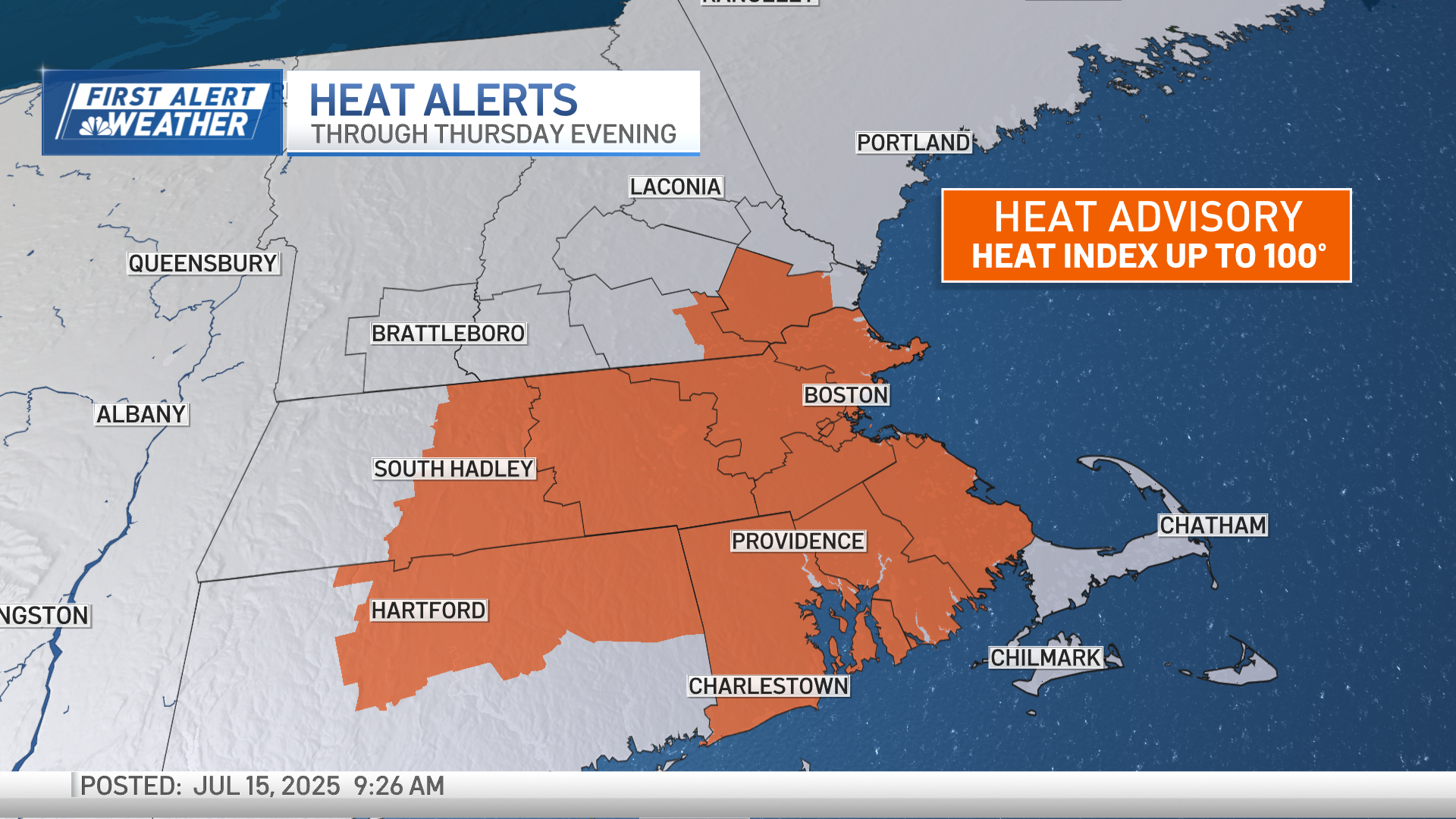 Boston heat advisory, severe thunderstorms, flooding possible – NBC Boston