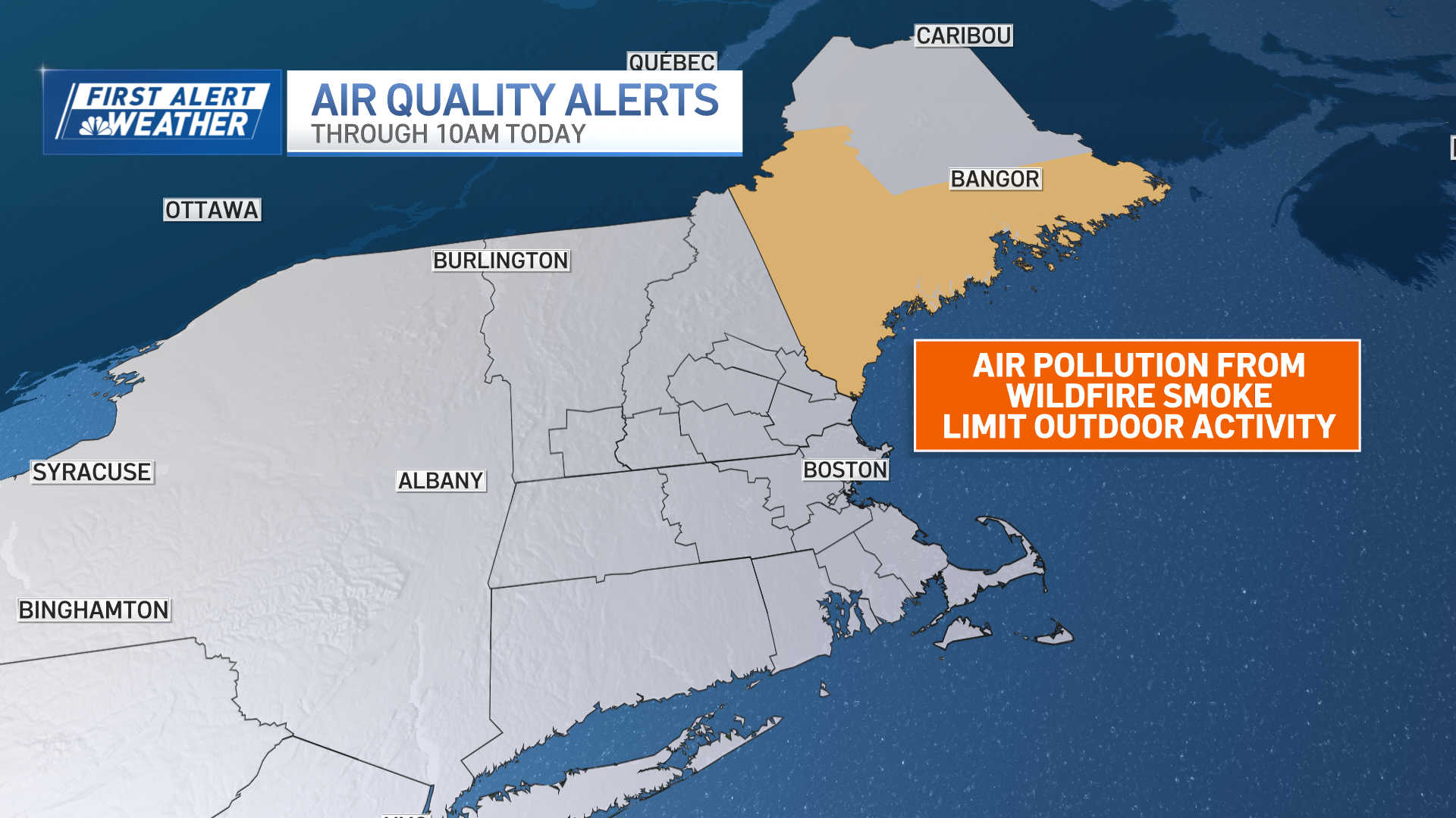 Wildfire smoke in Massachusetts, air quality alerts in effect – NBC Boston