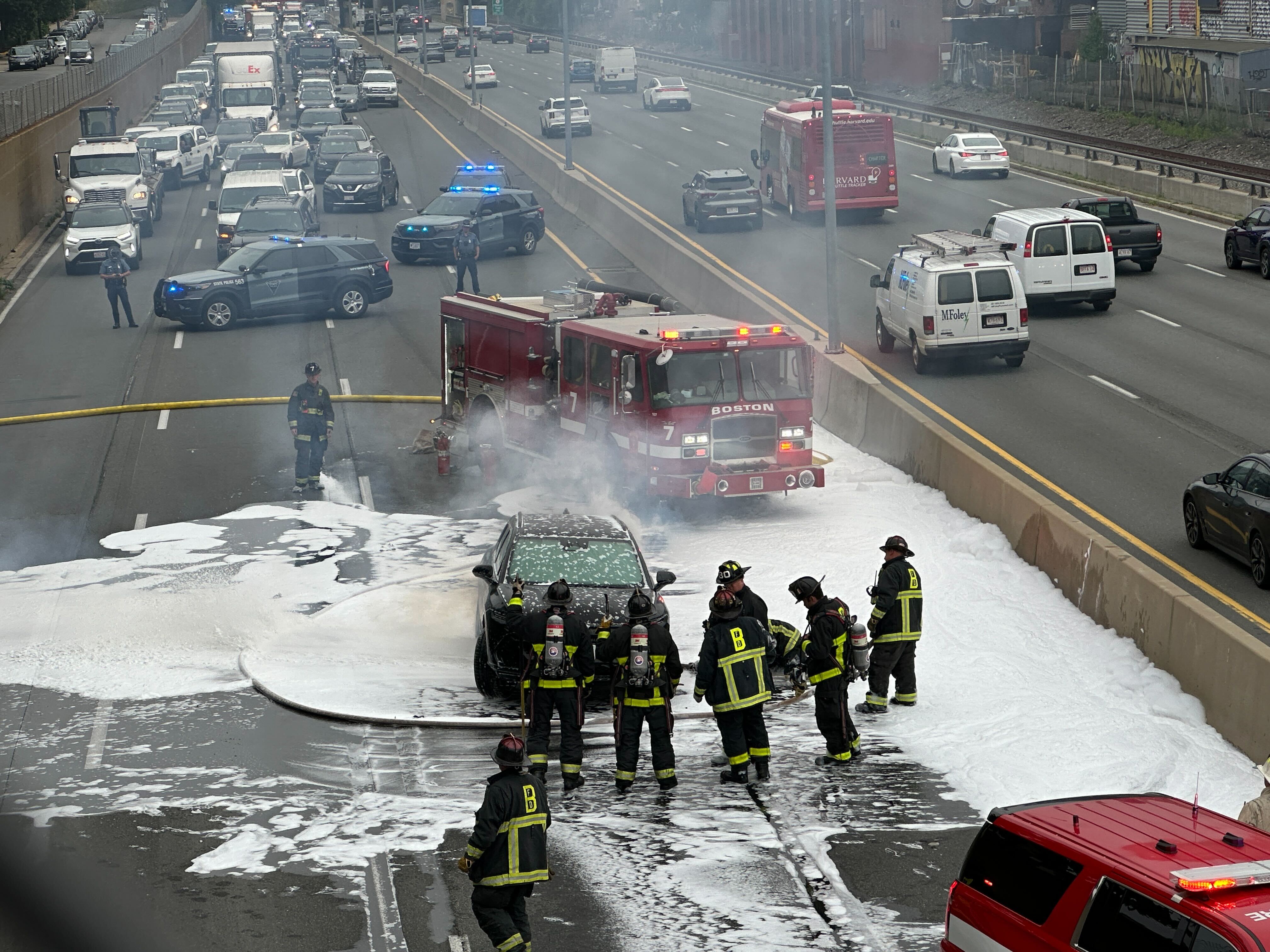 EV fire closes Mass. Pike in Boston for hours – NBC Boston