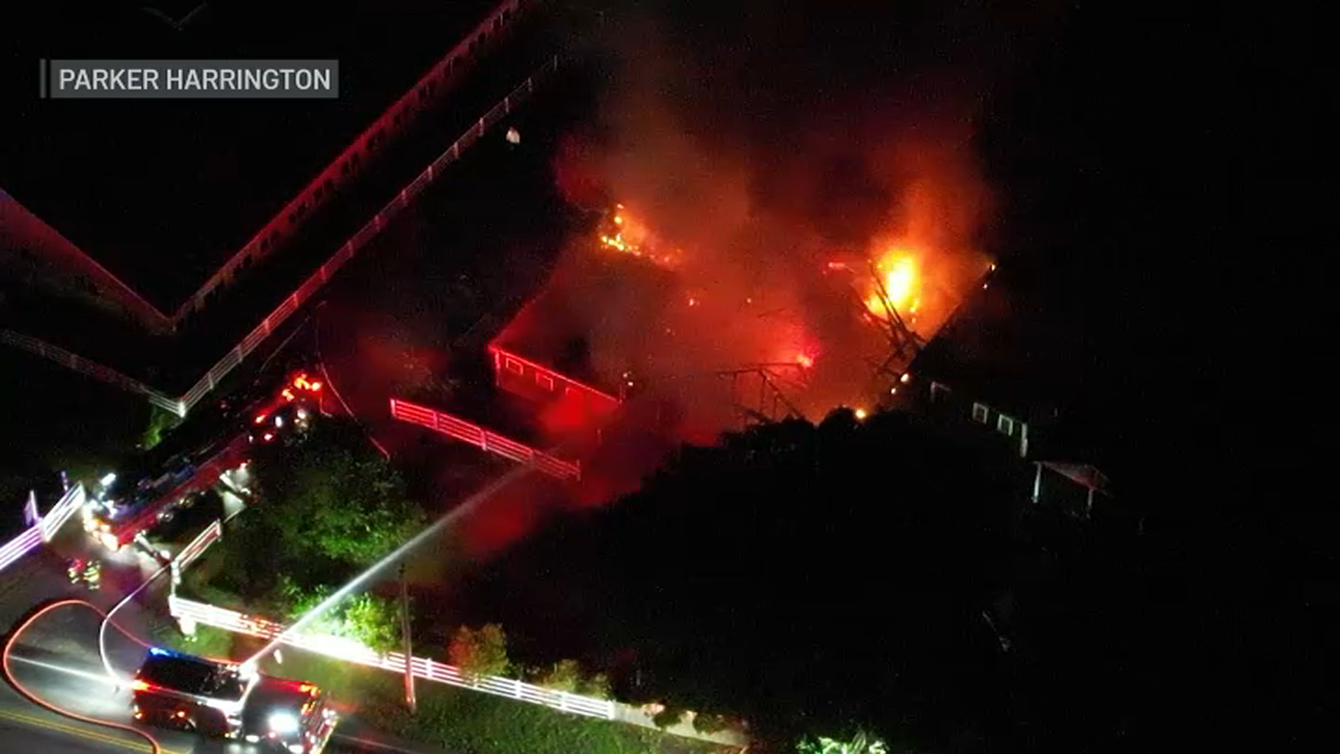 8 horses dead in Walpole, MA barn fire, lightning suspected – NBC Boston