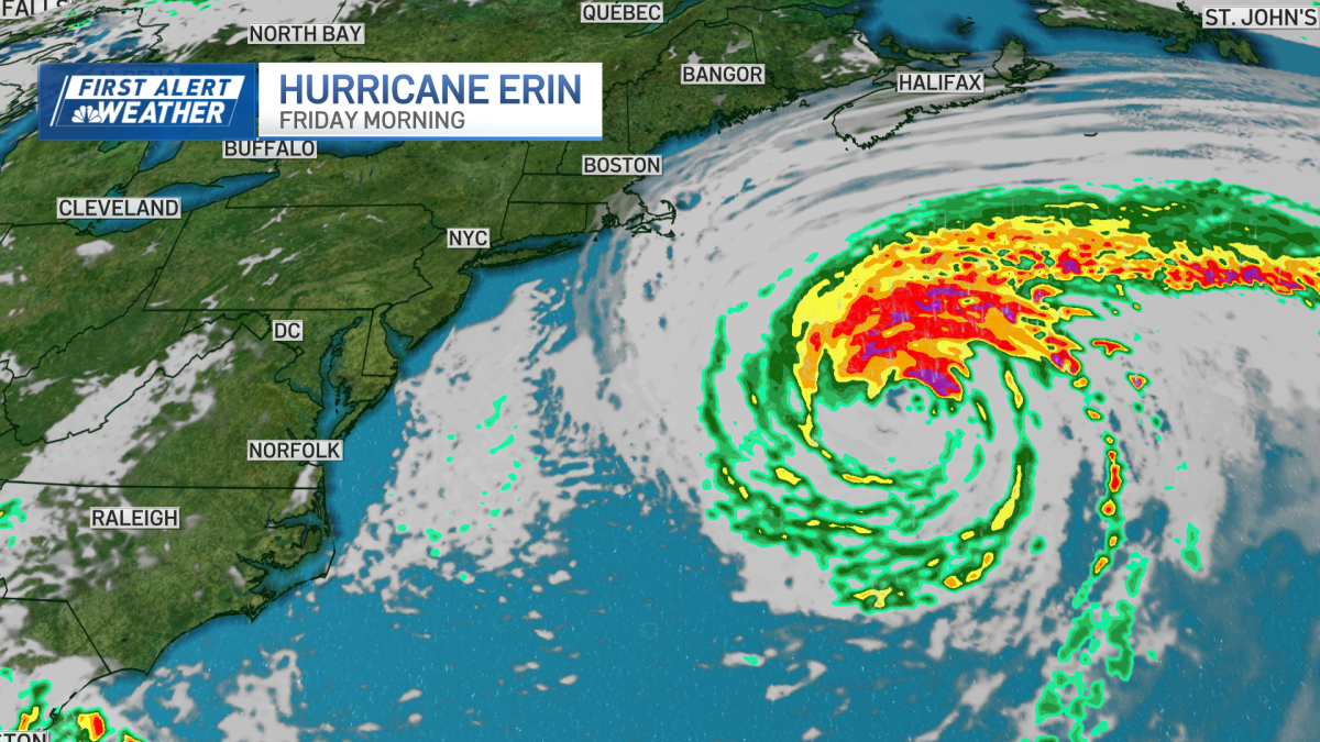 Hurricane Erin path, latest updates in New England – NBC Boston