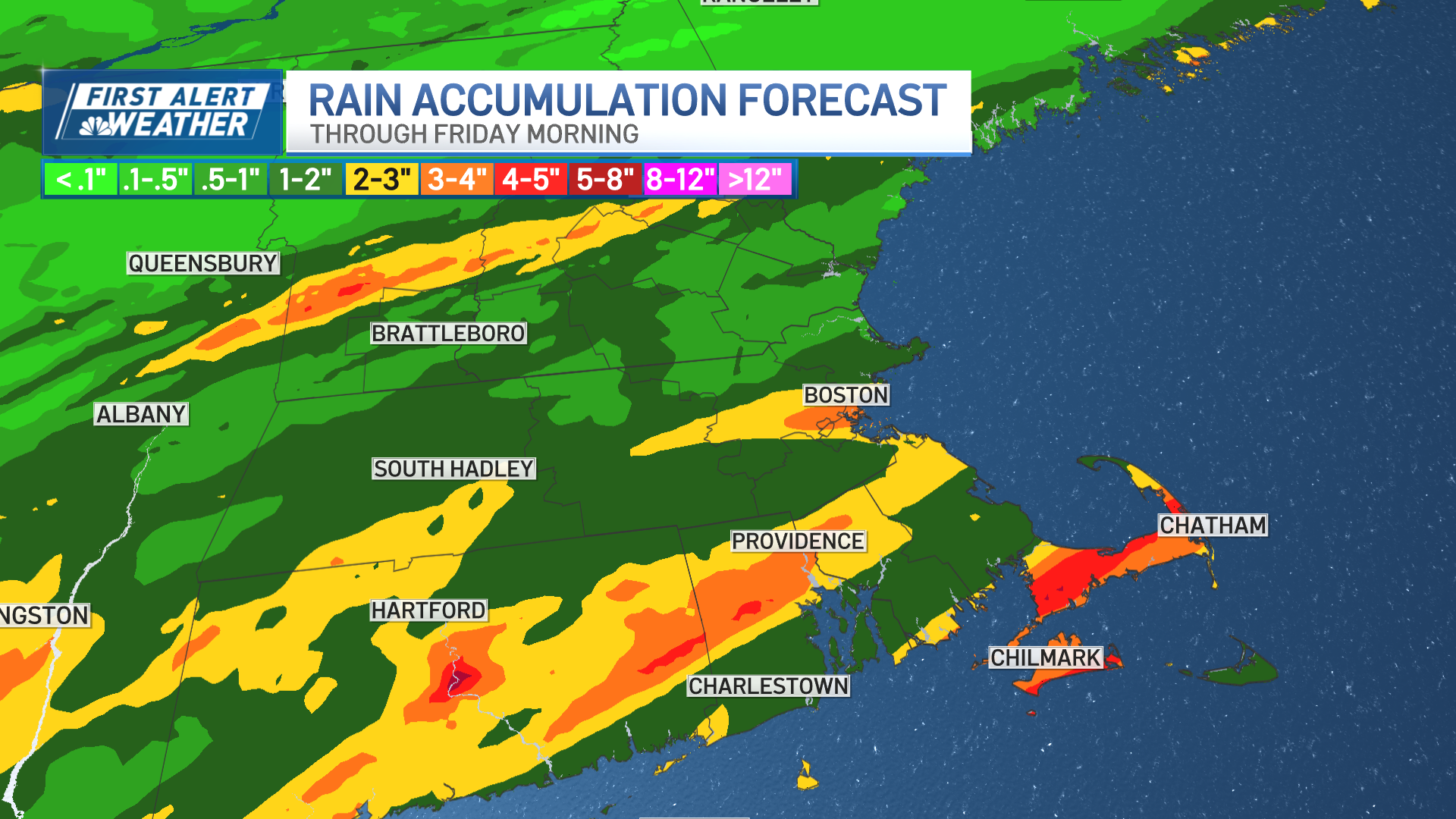 Severe thunderstorms possible in Mass. tonight, rain thru Thu. – NBC Boston