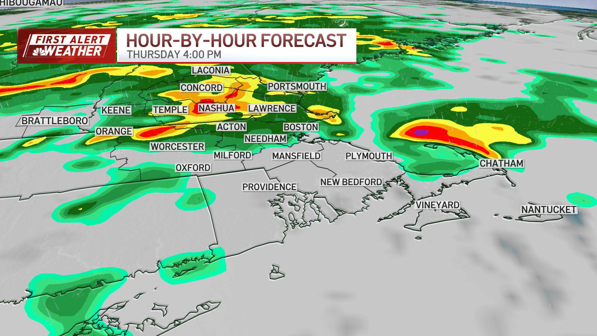 Radar, rain storm forecast for Boston, MA commute Thursday – NBC Boston