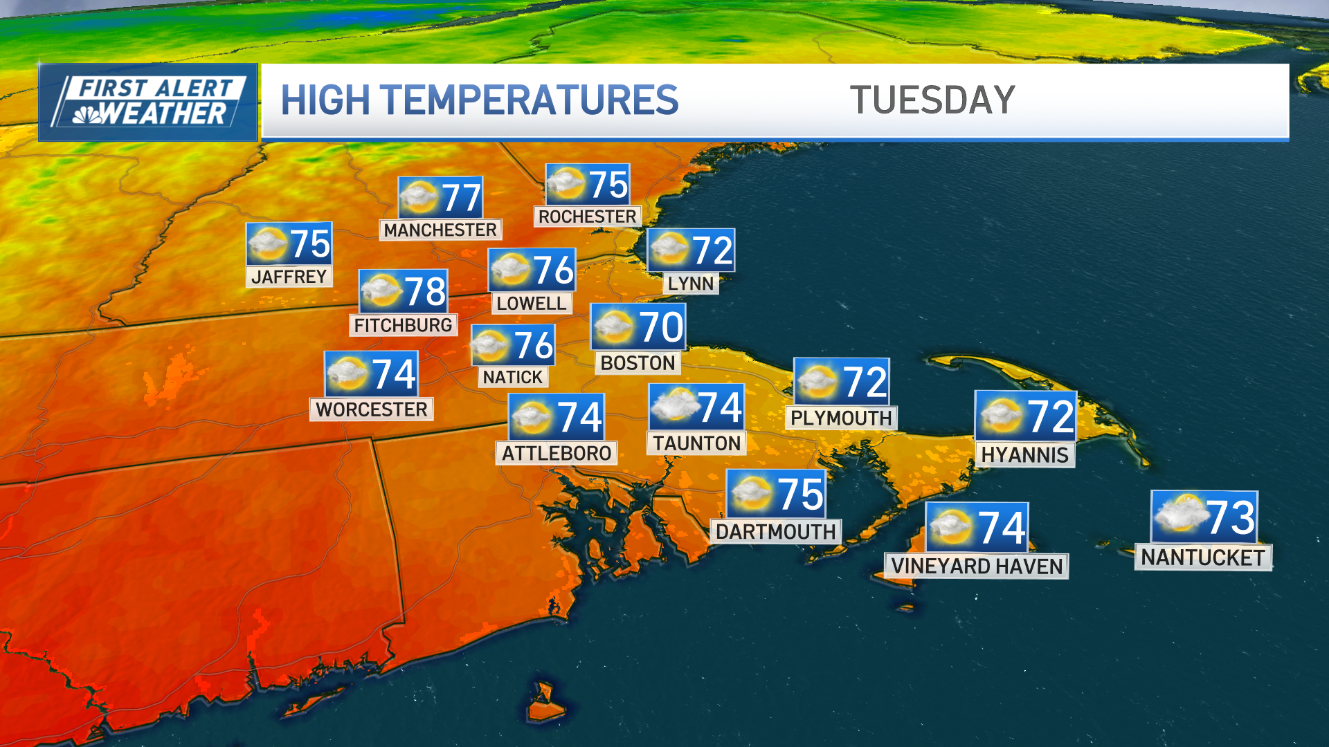 Boston MA weather forecast today: Temperatures falling – NBC Boston